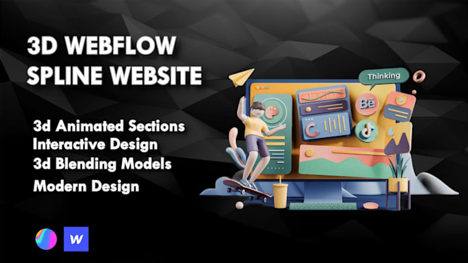 Design 3d animated and interactive webflow spline website by Unpllugg ... Design 3d animated and interactive webflow spline website by Unpllugg ...