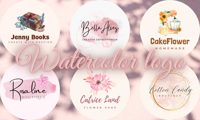 Design a watercolor logo by Moonlight_pixel | Fiverr
