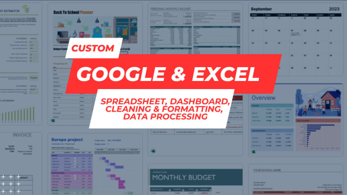 Create custom google sheet,excel spreadsheet, template,dashboard,data ... Create custom google sheet,excel spreadsheet, template,dashboard,data ...