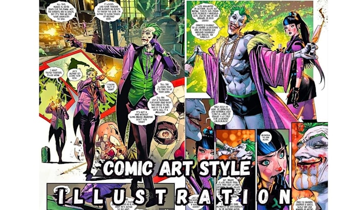 Create sequential comic book illustrations, comic art, comic artist ...