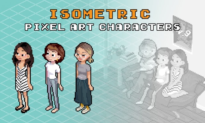 Create isometric pixel art characters by Siobhanensley | Fiverr Create isometric pixel art characters by Siobhanensley | Fiverr