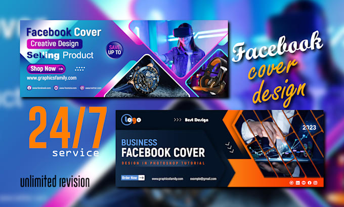Create professional and high converting facebook ads covers by Post_ex ...