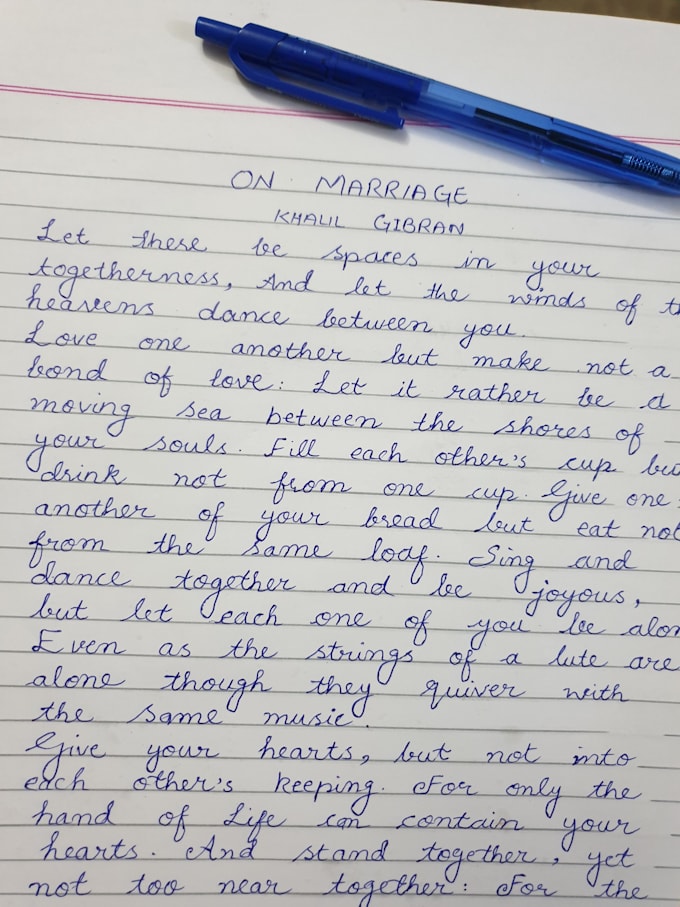 Write down notes and letters in a beautiful cursive handwriting by ...