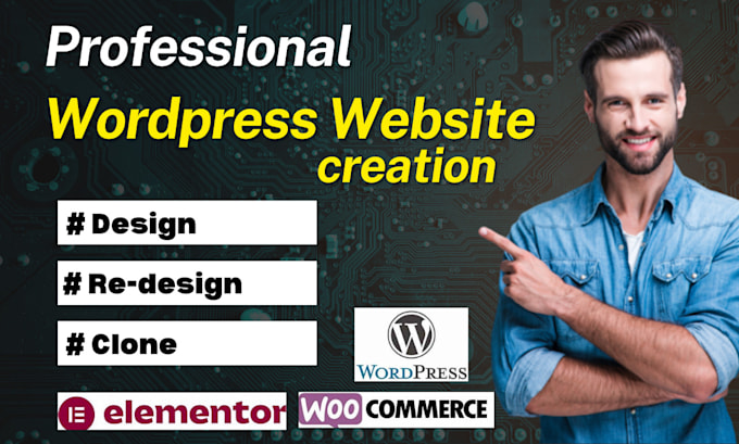 Build and design modern wordpress website with elementor pro by Hoq_jidan | Fiverr