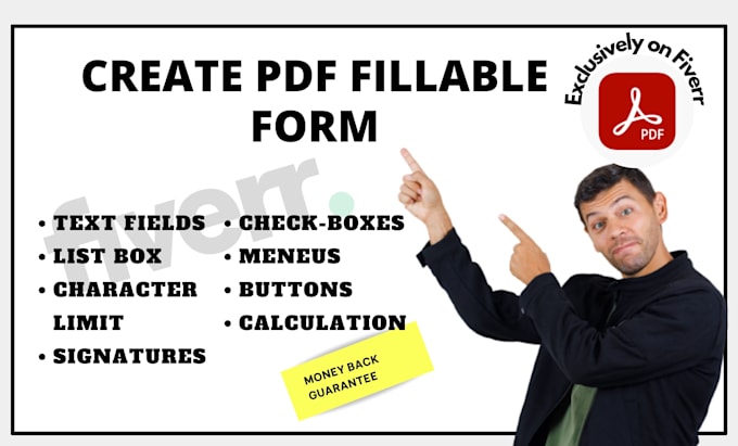 Create fillable pdf form and pdf design in one hour by Nadeemhussain43 ...