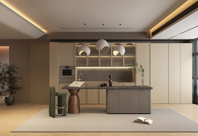 Design an impressive interior with realistic renders by Parinazz_sh | Fiverr