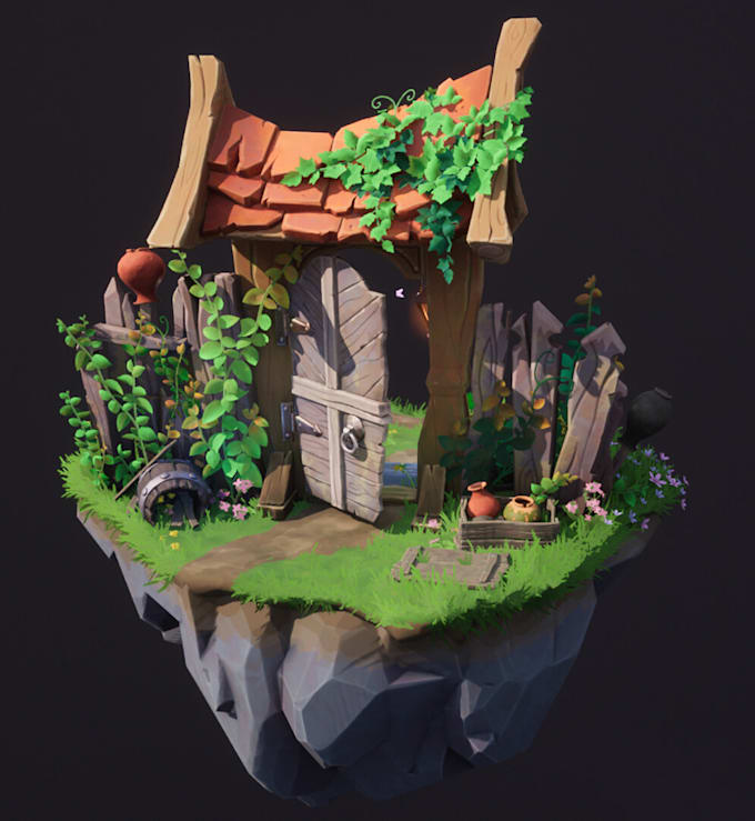 Done 3d model and environmental texture by Mian_taimoor_ | Fiverr