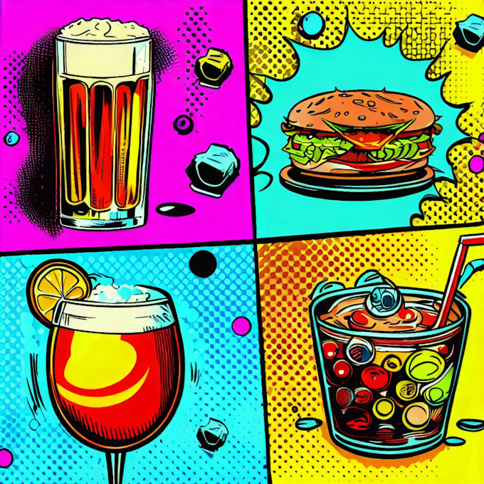 Do food pop art of your food by Xameniom | Fiverr