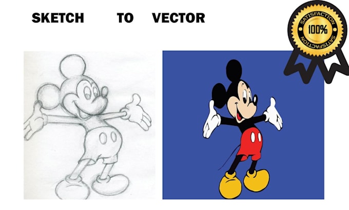 Do sketch to vector and convert drawing to vector by Noorulain444 | Fiverr