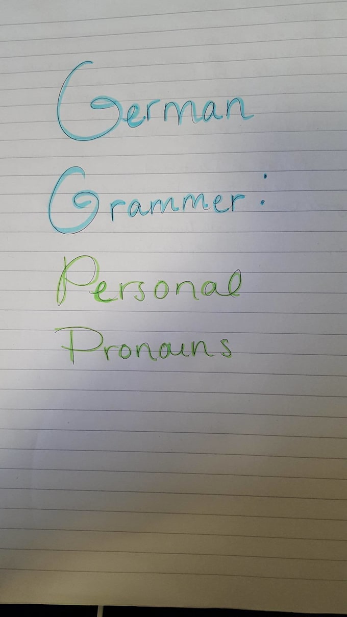 Teach you about german personal pronouns by Amarvine | Fiverr