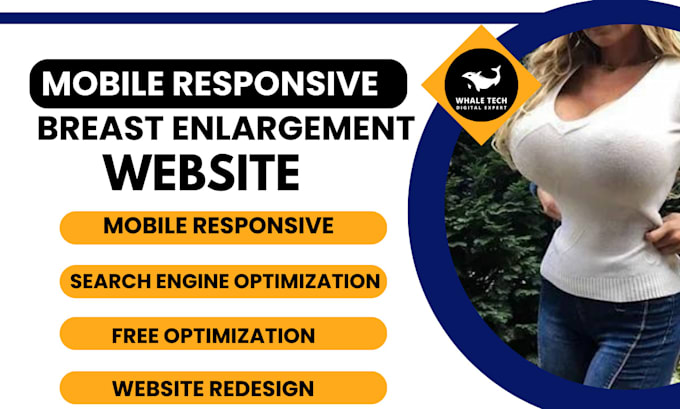 Build breast enlargement website hip and butt enhancement website by Whale_tech | Fiverr
