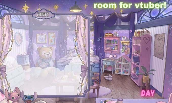 Create unique room for vtuber game background vtuber environment twitch ...