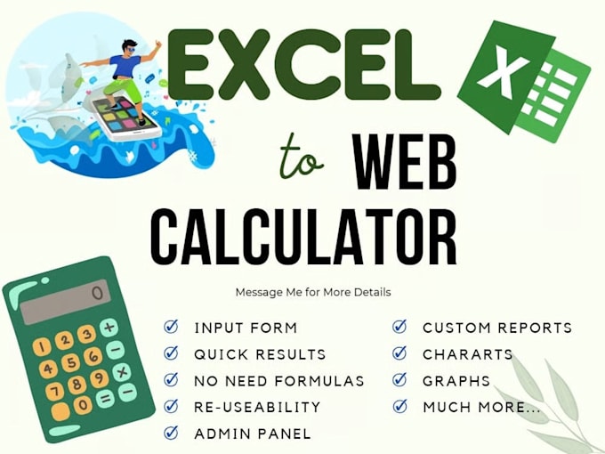 Create Excel Sheet To Web Calculator For Wordpress Or Php Laravel Applications By Tariqdevp786