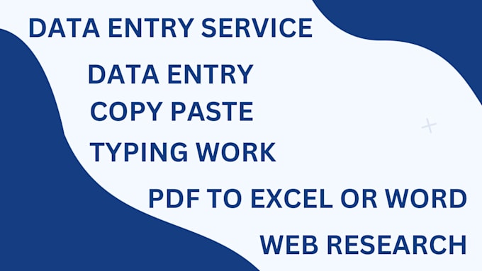Data entry, typing, microsoft excel, copy paste work, and web research