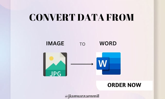 Convert image text into ms word by Jiamuzzammil | Fiverr