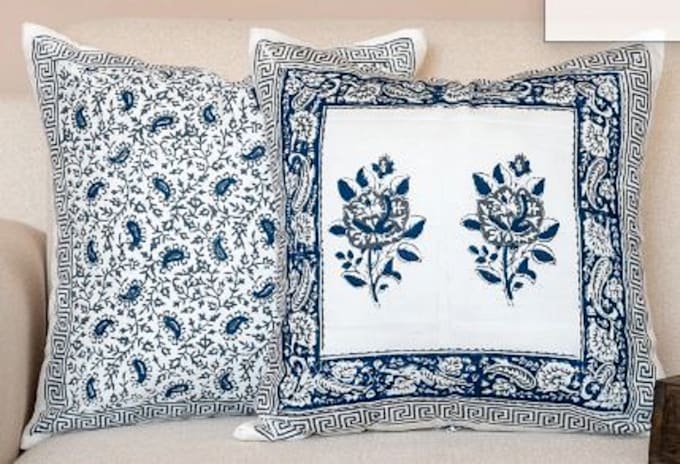Make handmade block printed cushions by Aalidogar | Fiverr