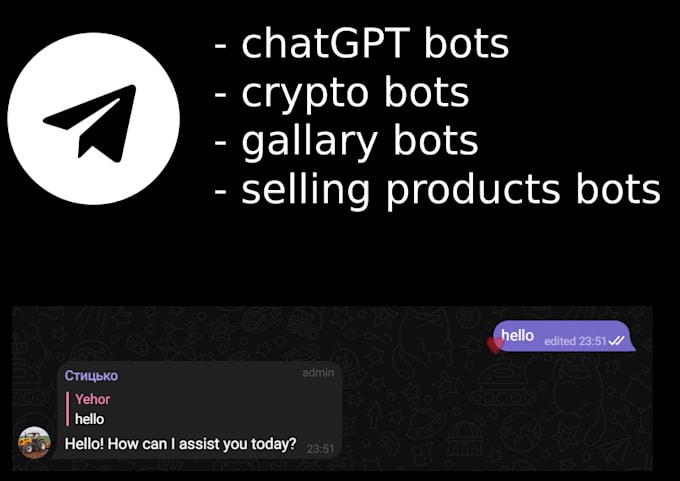 Do Custom Telegram Bots By Duxtaa Fiverr