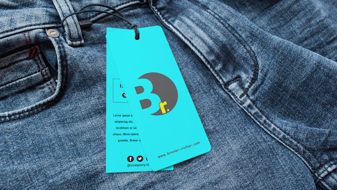 Design hang tag, clothing label, neck label, hem tag, label design by ...