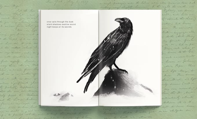 Illustrate minimal ink sketches for haiku by Fatimaseehar | Fiverr