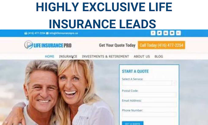 Design life insurance landing page life insurance leads and sales funnel