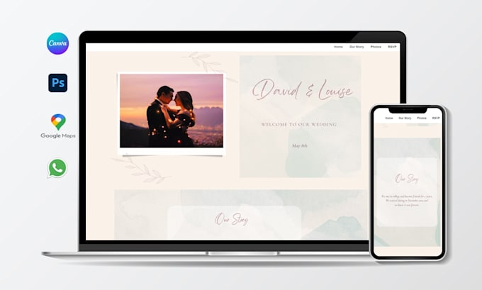 Design your website invitation in canva by Patricialrv | Fiverr
