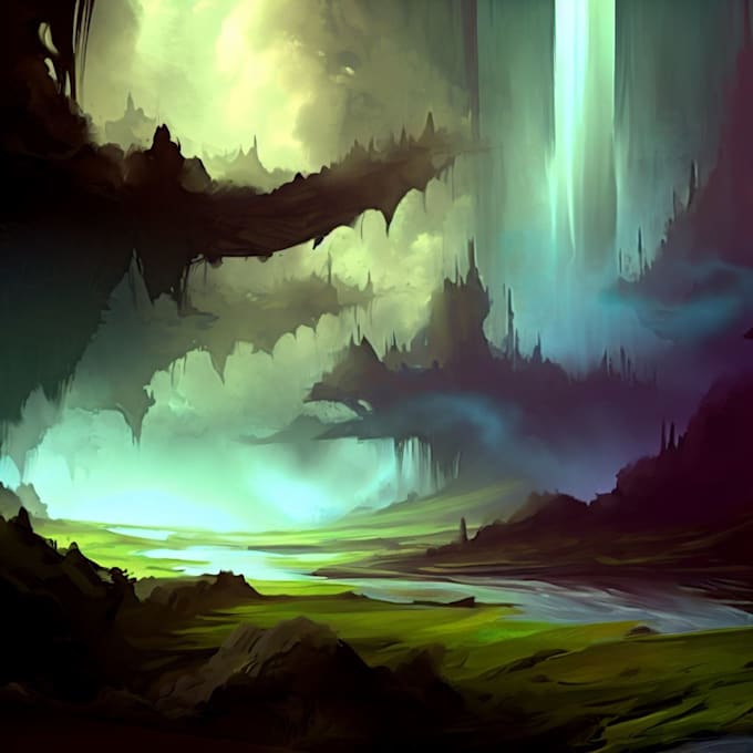 Draw amazing environment concept art and fantasy landscape by Stitena ...