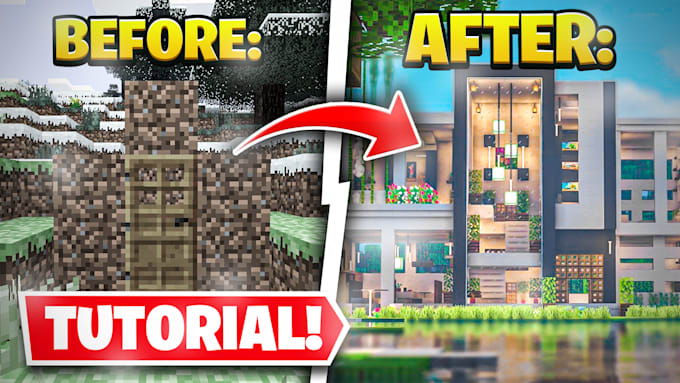 Make an eye catching and professional minecraft youtube thumbnail for ...
