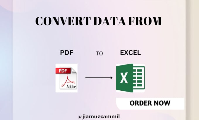 Convert pdf file into excel sheet by Jiamuzzammil | Fiverr Convert pdf file into excel sheet by Jiamuzzammil | Fiverr