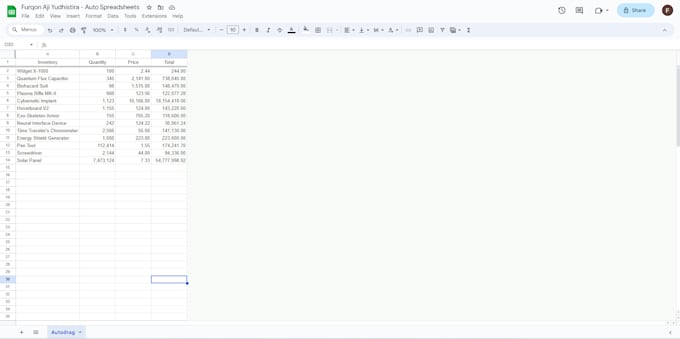 Implement arrayformula and automation in excel and google spreadsheets by Furqonajiy | Fiverr