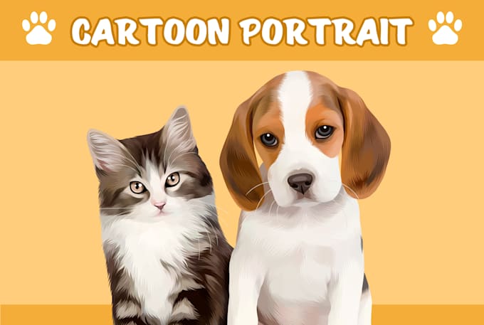 Draw vector illustration of your pet portrait by Jeex_design | Fiverr