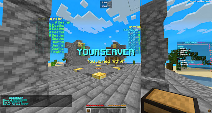 Setup a professional kitpvp server by Expresscrude | Fiverr