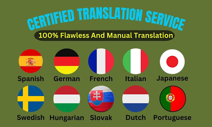 Spanish, german, french, italian, japanese, and portuguese translations ...
