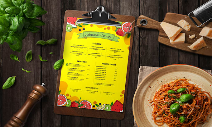 Progettazione di ristoranti professionali e progettazione di menu di cibo