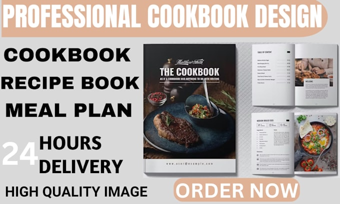 Write food recipes and design high quality cookbook, with nutrition ...