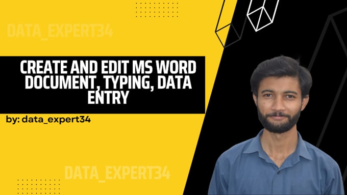 Create and edit ms word document, typing, data entry by Data_expert34 ...
