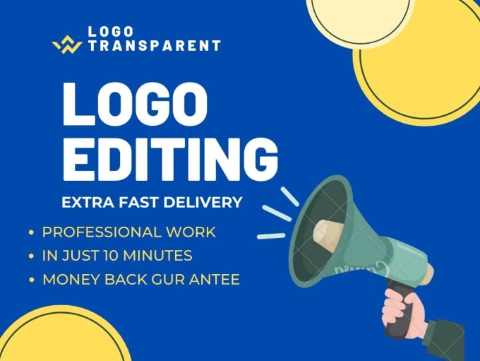 Edit, modify, change, redesign, make transparent, vectorize your logo ...