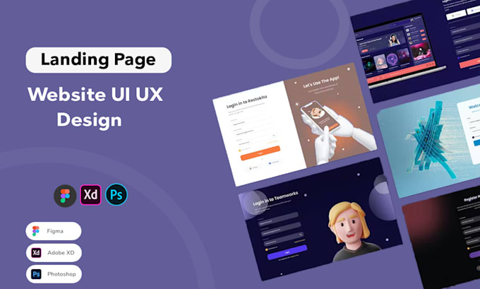 Do clean figma and xd website ui, landing page design by Rohma_designing | Fiverr