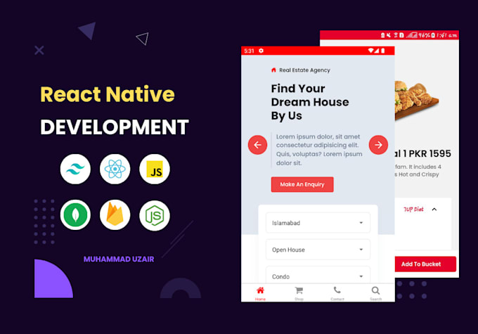 Develop Ios And Android Mobile App Using React Native By Uzair354123 Fiverr