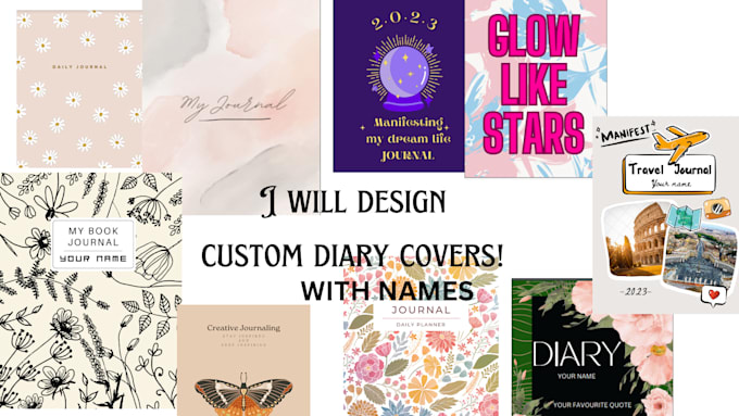 Design custom diary and notebook covers with custom name by Pooj_1987a ...