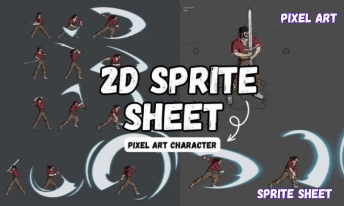 Sprites, pixel art character, sprite sheet pixel art background ...