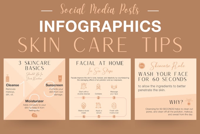 Provide skin care posts infographic instagram content social media ...