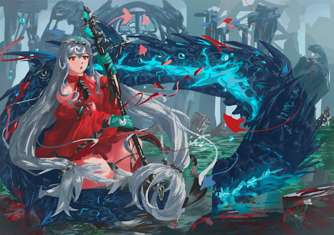 Draw a youtube background for you by Yuki_mitsushi | Fiverr