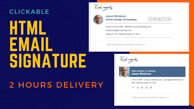 Make you a unique clickable html signature by Digi_marts | Fiverr
