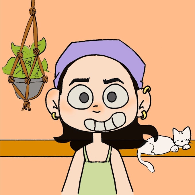 Draw cute icon for profile picture, sticker etc by Jaqu_uie | Fiverr