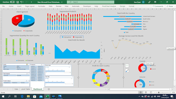 Make dashboard by excel to to make the data understandable by Sara_ezat ...