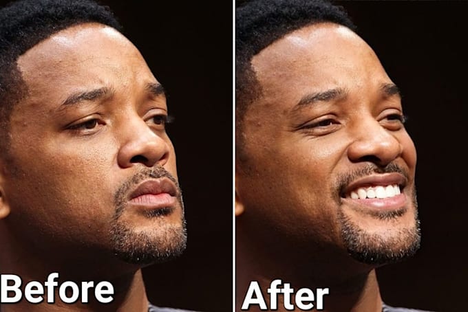 Add smile to your face photo by Yasirk527 | Fiverr