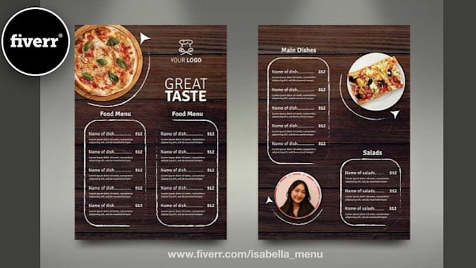 Create attractive restaurant menu design by Isabella_menu | Fiverr