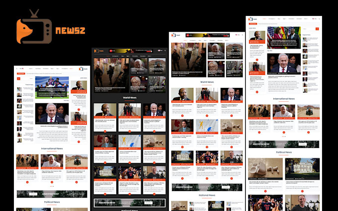 Make a newspaper, magazine, online portal, journal, and blog website by ...
