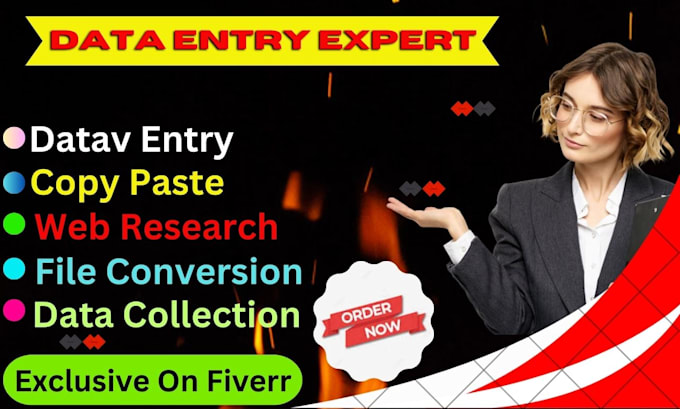 Do data entry copy paste web research excel data entry data collection by Umarfaruk2 | Fiverr