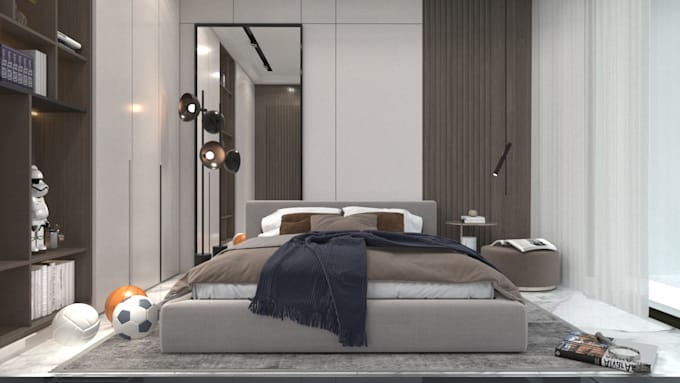 Do interior design and realistic renderings by Emna_fourati | Fiverr